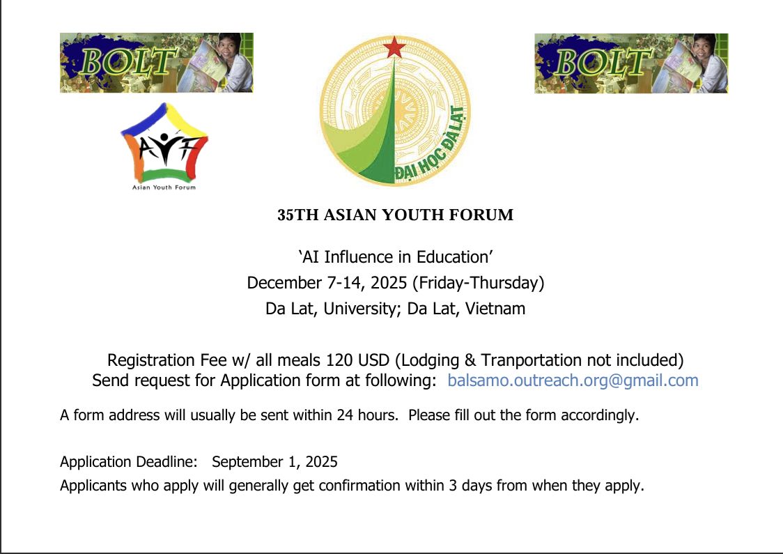 AYF 35 Registration, Deadline 1 September 2025 - Balsamo Outreach for ...